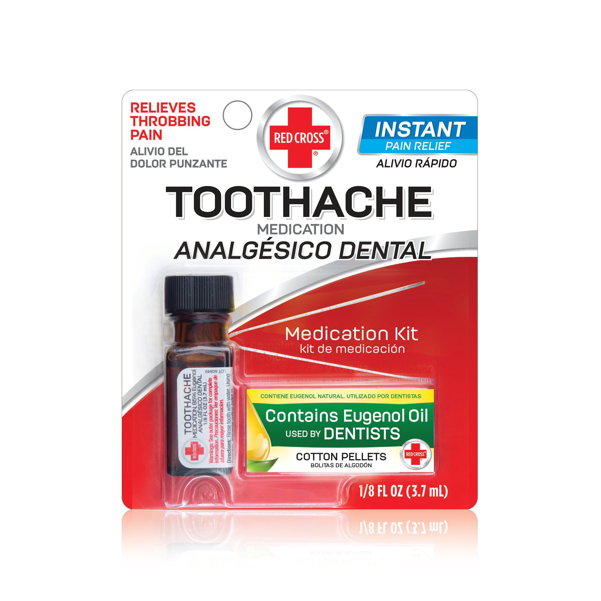 Red Cross Toothache Medication Kit with Eugenol Oil - MentholatumOintment